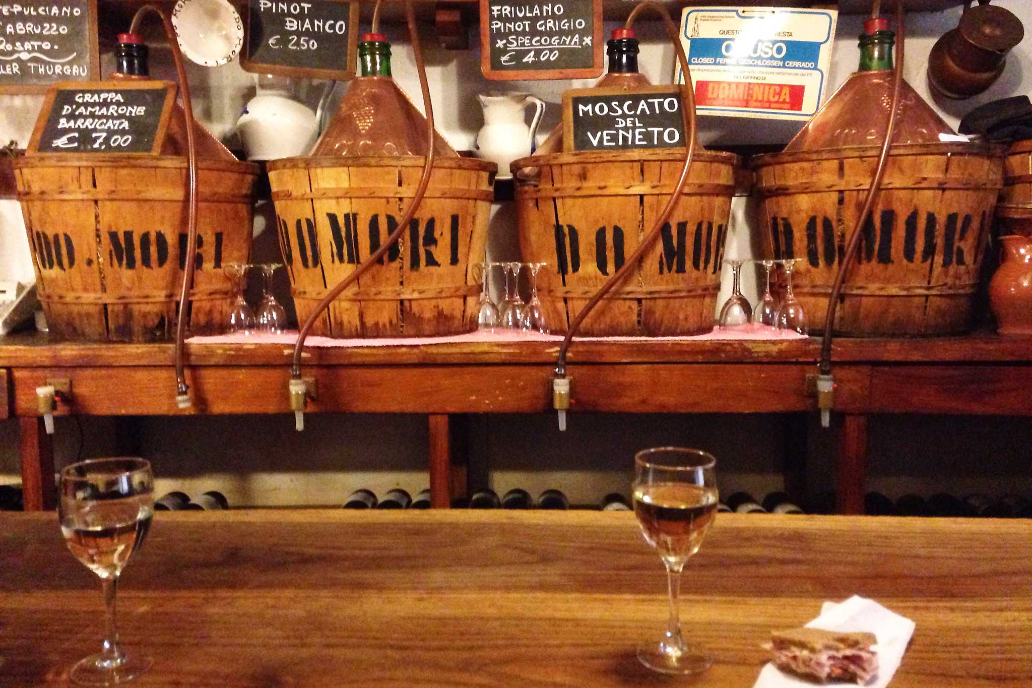 Gli indirizzi dei migliori bacari a Venezia