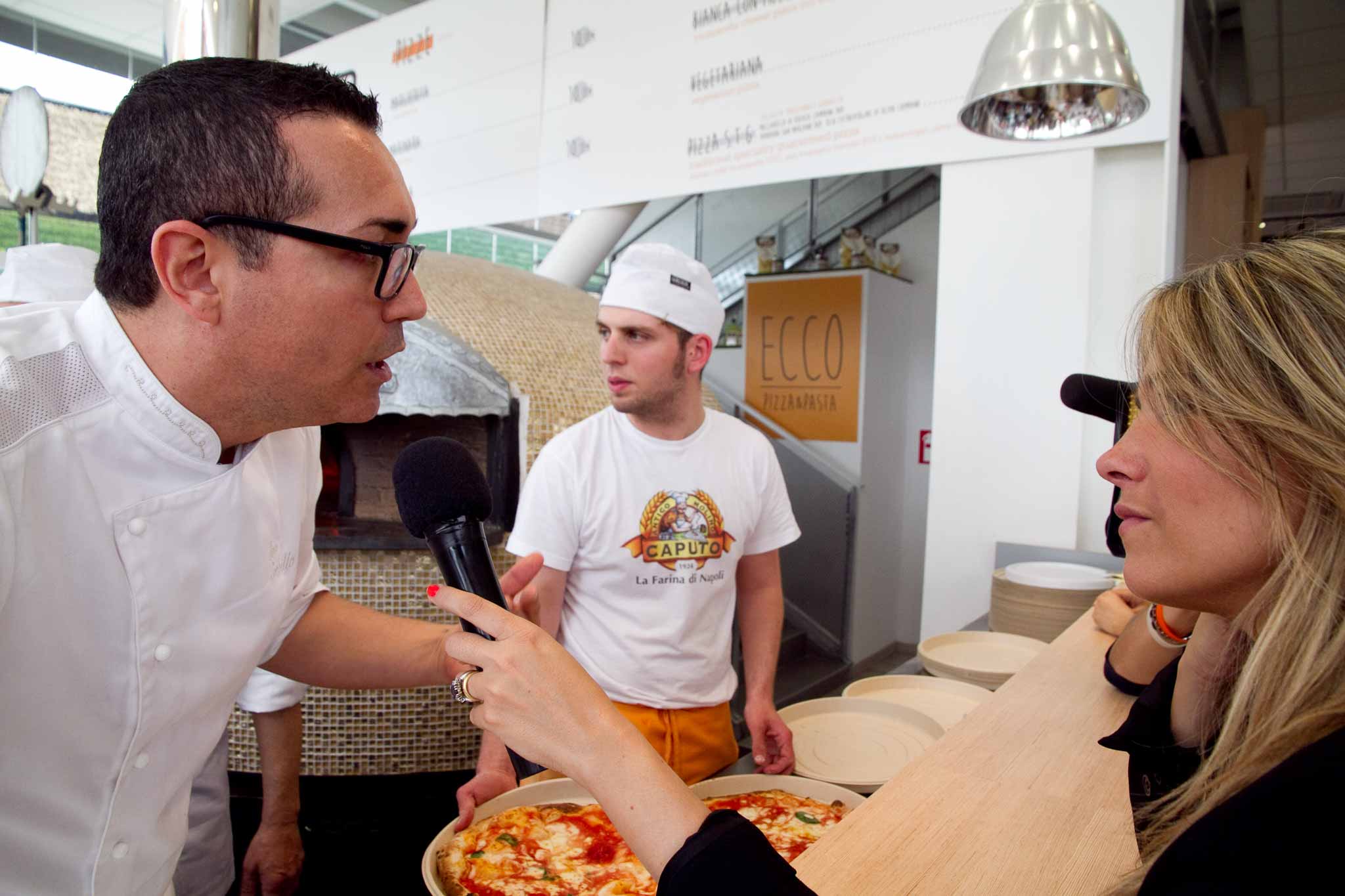 Expo 2015. Gino Sorbillo e Joe Bastianich con la pizza a Matrix