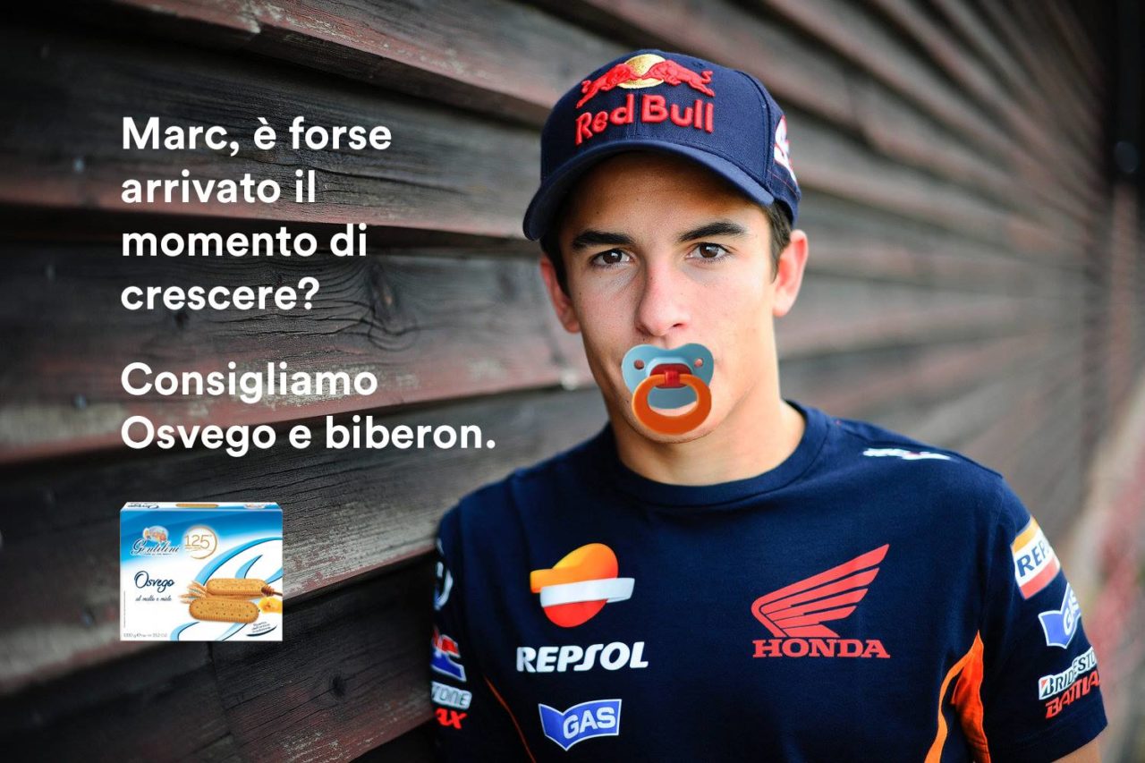 Biscottone Rossi. La foto di Márquez con i Gentilini è virale