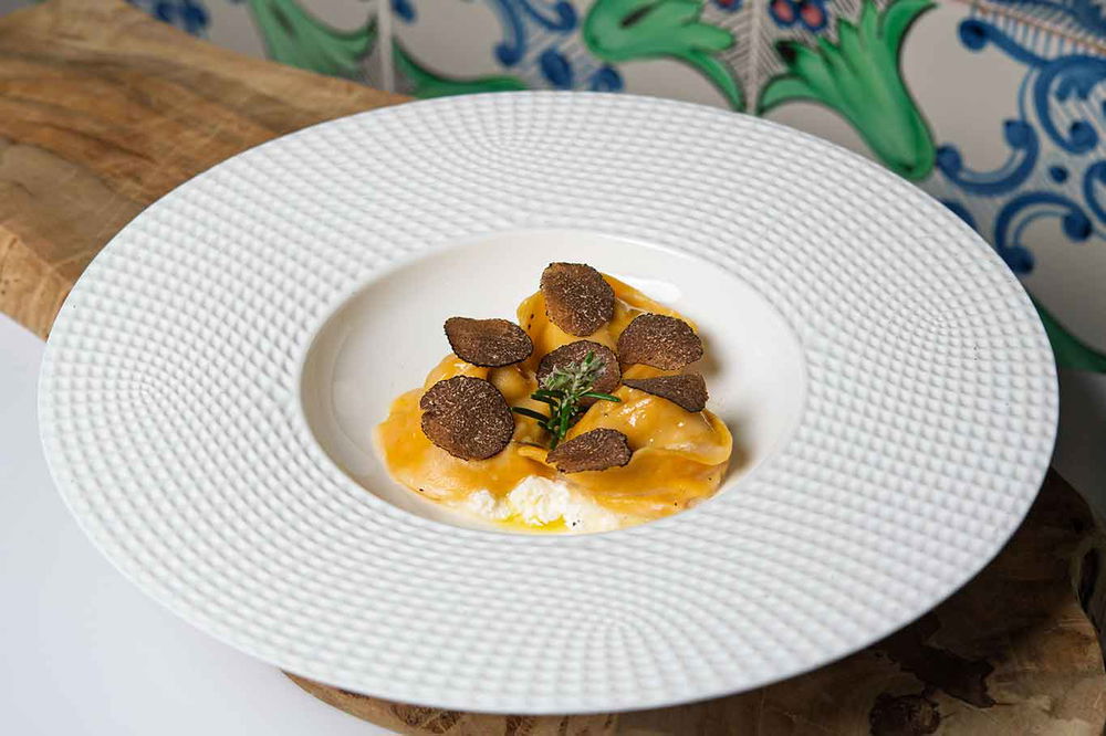 Tartufo nero del Matese, ricetta con la pasta ripiena del Don Alfonso